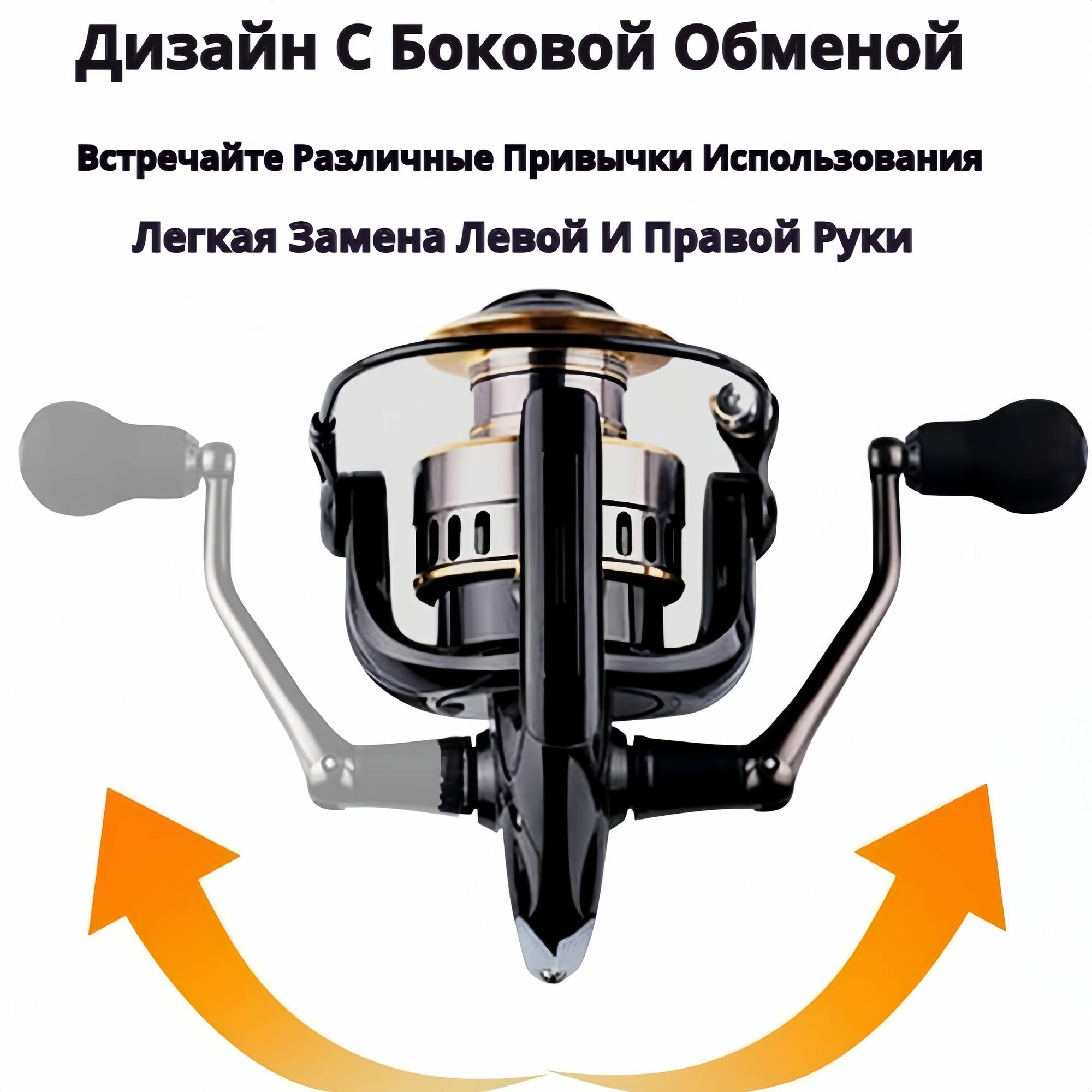 Металлическая Катушка Для Рыбалки H3000/ Катушка Для Спиннинга, Удочки, Фидера / 12+1 Подшипников