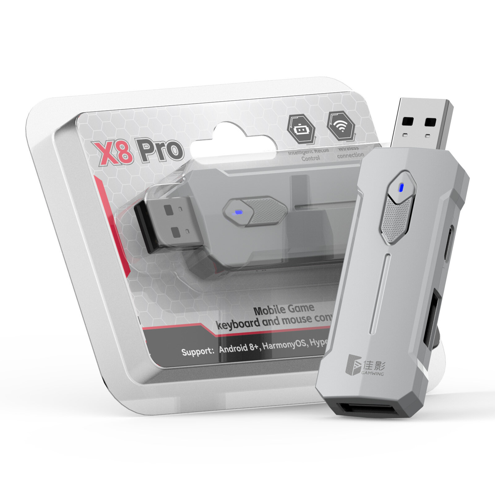 X8 Pro игровой контроллер адаптер с улучшенной функцией прицеливания для мобильных игр, отдельный блок