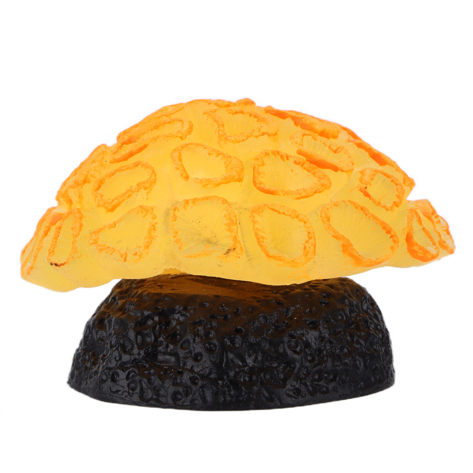 Украшения из полирезиновых кораллов, мини-кораллы из силикона Sawgrass для украшения аквариума, жёлтые