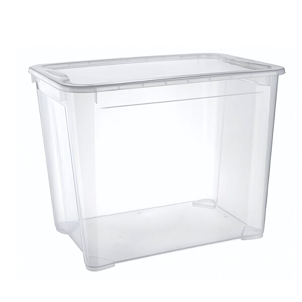 Ящик универсальный "Кристалл XL" 70л, прозрачный, 555х390х435 мм для хранения