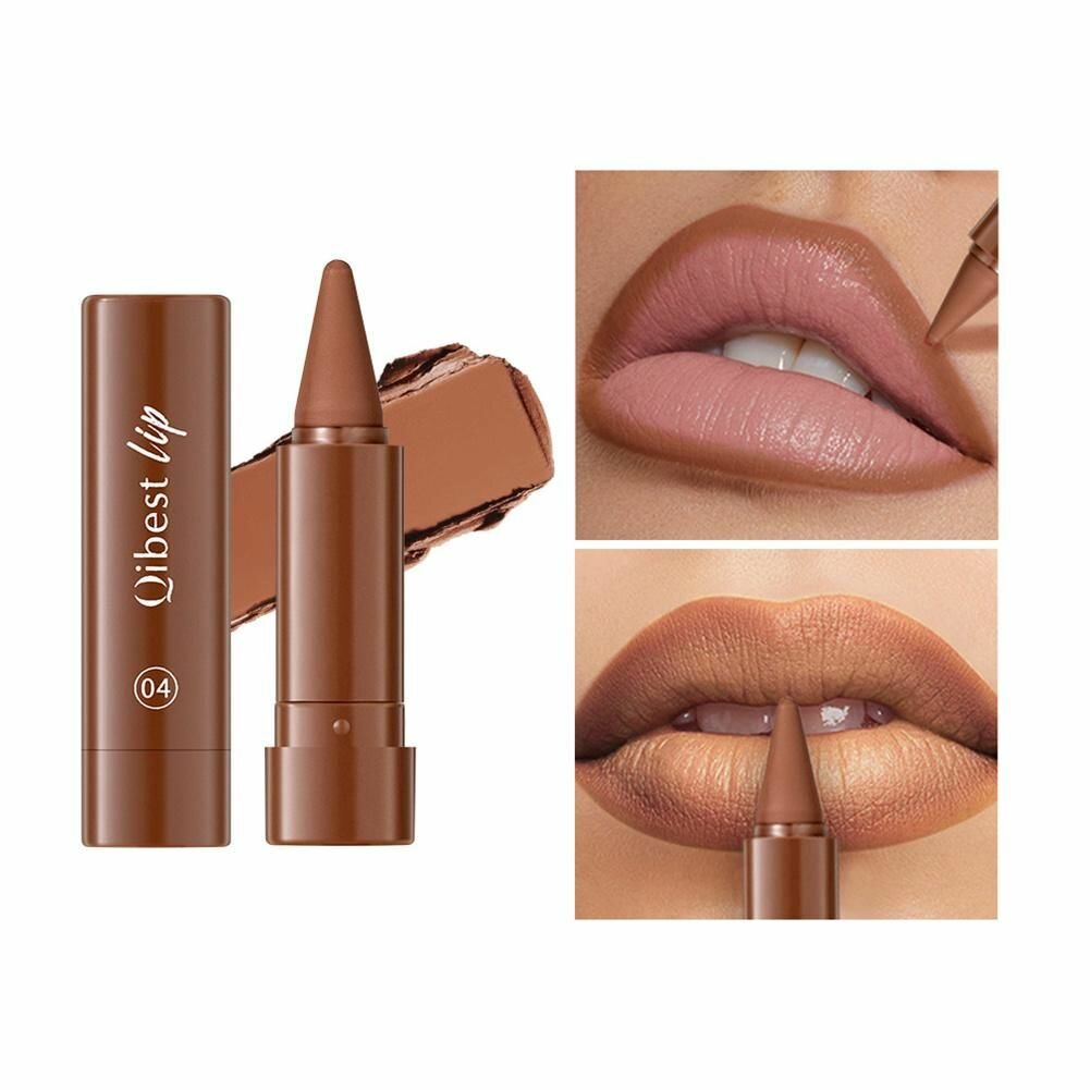 Натуральный водостойкий матовый женский модный карандаш для губ