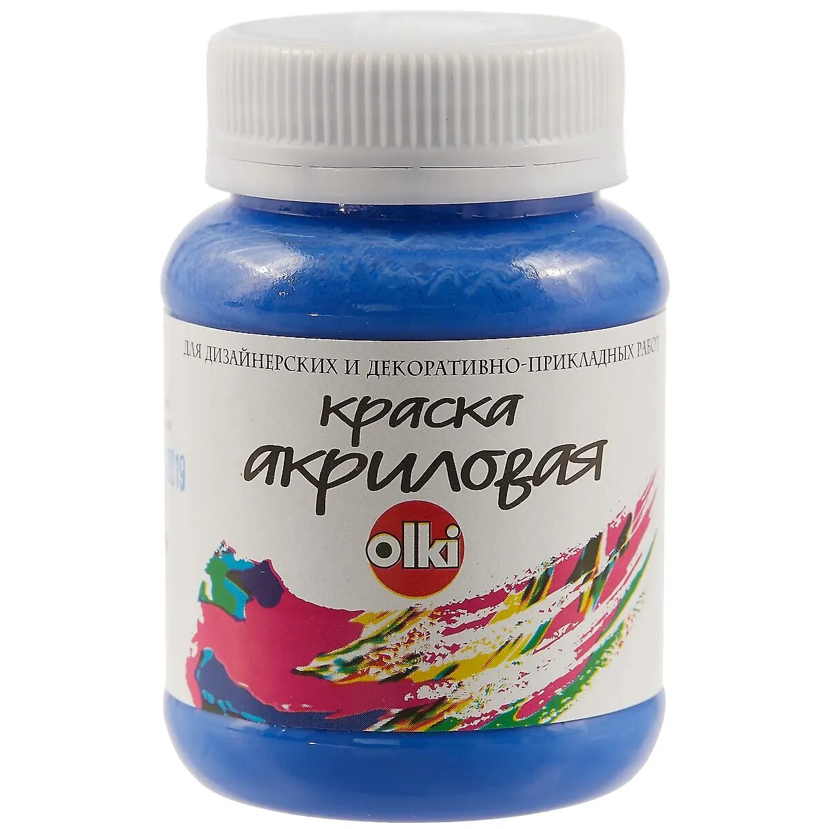 Краска акриловая, цвет ультрамарин, 100мл, olki, пластиковая банка