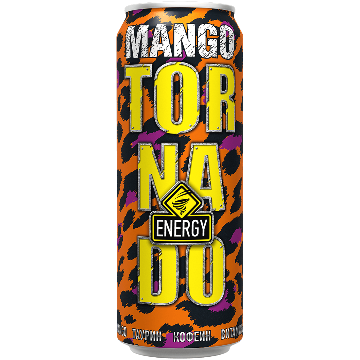Энергетический напиток "Tornado Energy Mango", 0,45 л, жестяная банка