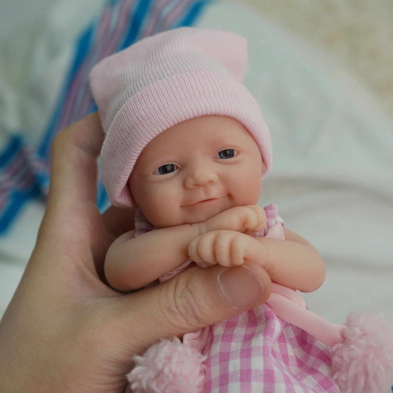 7-дюймовая мини-силиконовая кукла-реборн, силиконовая полноразмерная девочка182