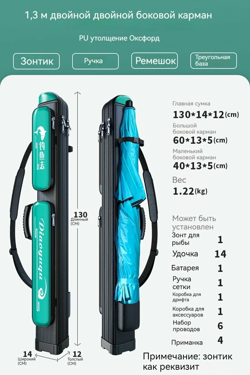 Жесткий чехол для хранения удочек, спиннингов, удилищ