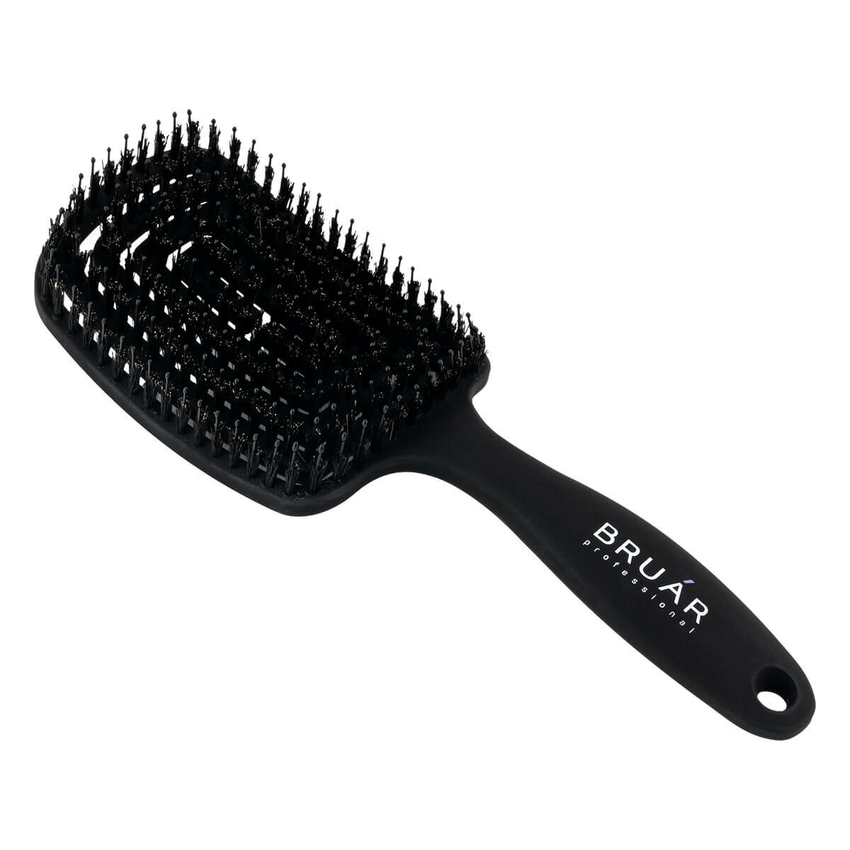 Расческа массажная прямоугольная продувная с комбинированной щетиной Bruar