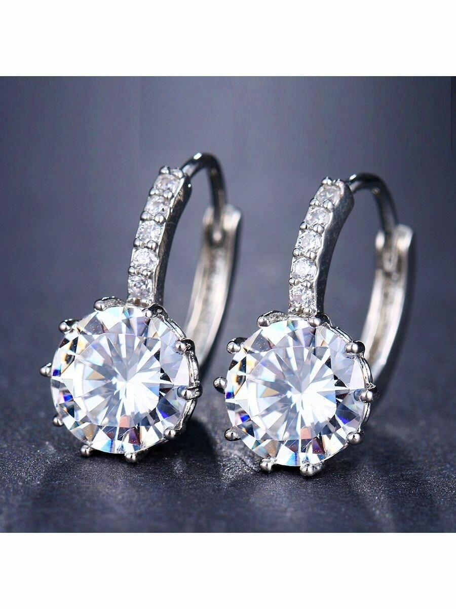 Серьги, фианит