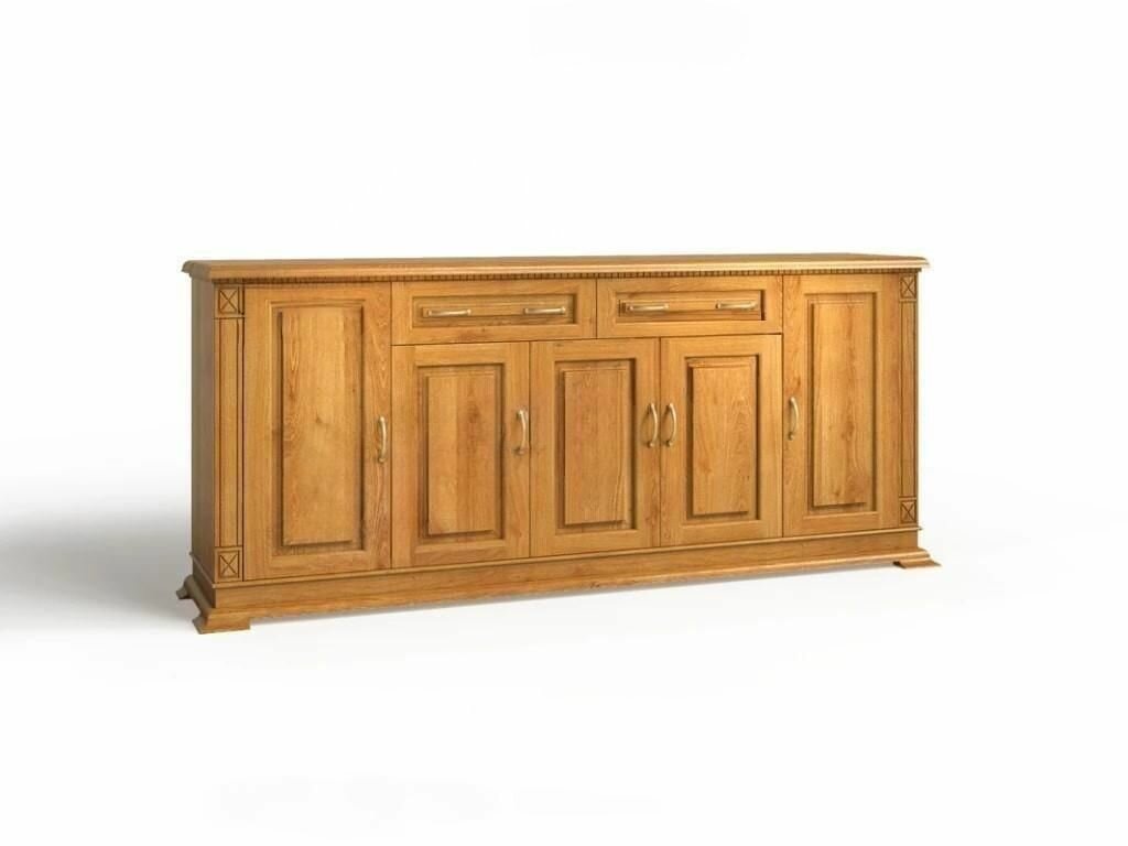 Комод Верди №157 из Массива сосны, 2 ящ, 200х45х85 см, классический орех 2