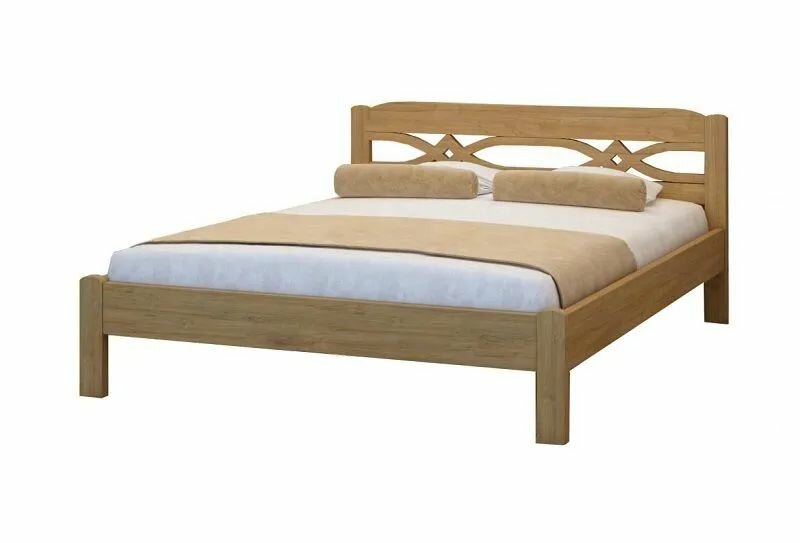 Двуспальная кровать "Марта" из Массива сосны 180*200, классический орех 2