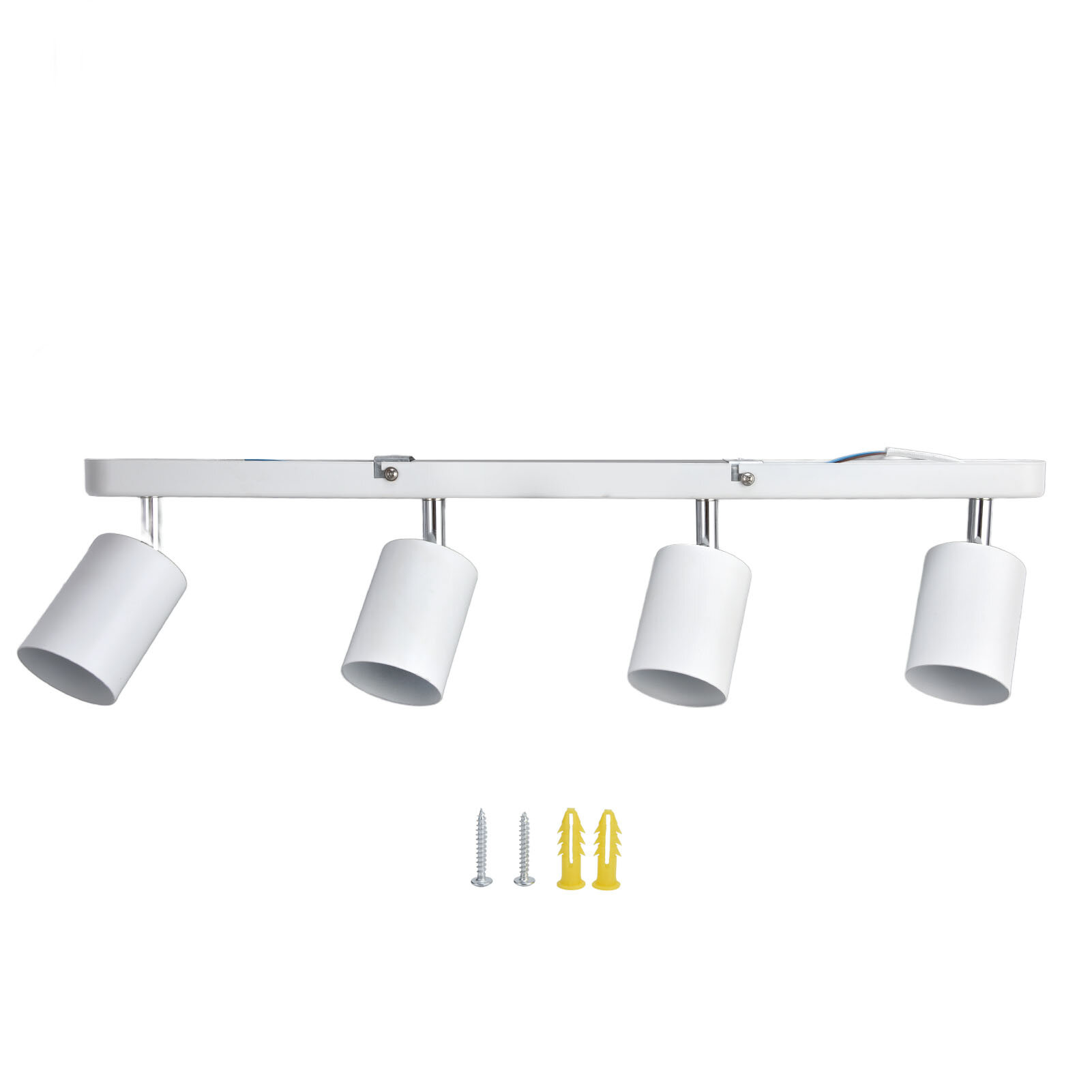 GU10 Патрон лампы с 4 головками, вращающийся потолочный светильник, основание для витрины торгового центра в столовой, 85‑265VБелый