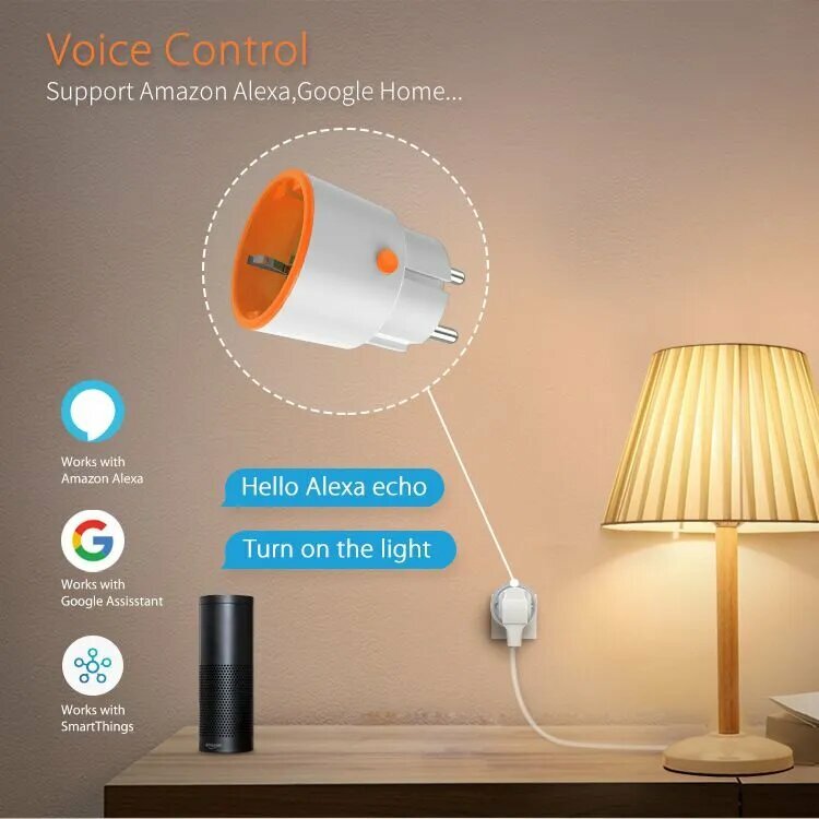 Tuya ZigBee 3.0 умная европейская розетка 16А с подключением счетчика Голосовое управление шлюзом Tuya