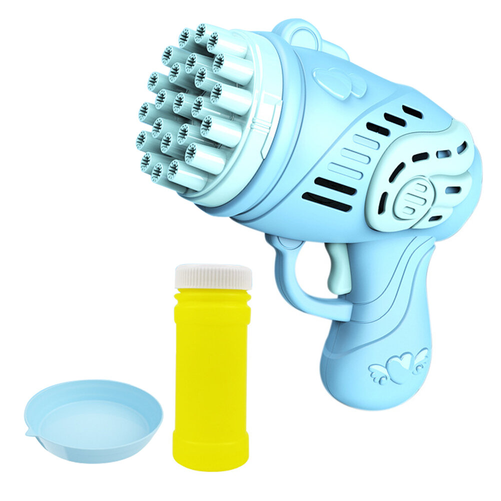 Автоматическая машина для мыльных пузырей с 23 отверстиями, производящая более 1000 пузырей в минуту. Мыльные пузыри для праздничных подарков. Летняя игрушка для использования в помещении и на улице.