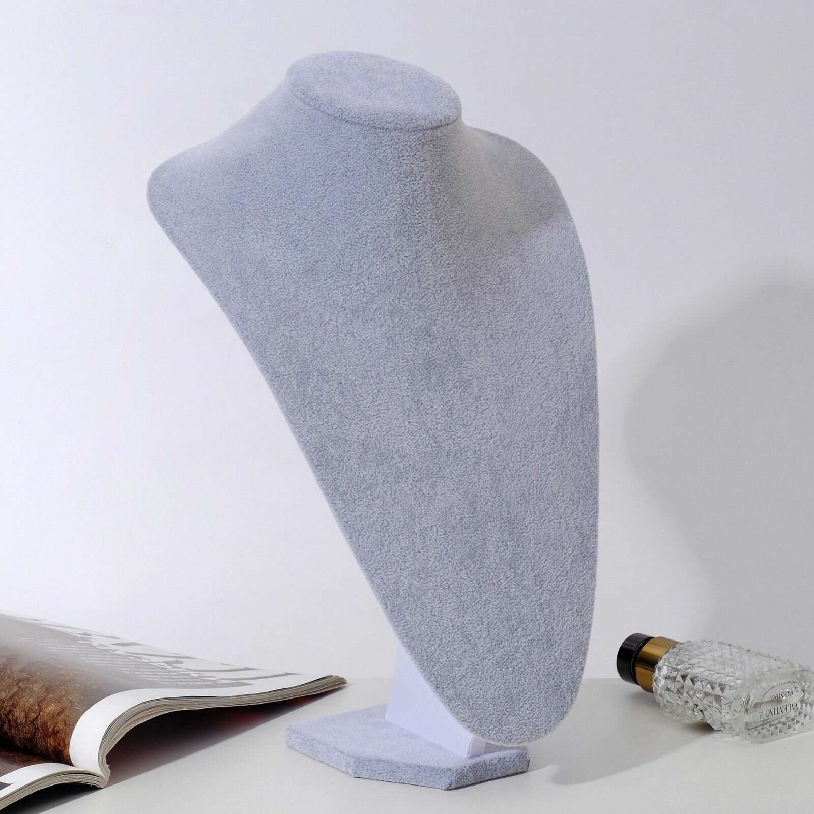 Бюст для украшений, 17*10*23,5 см, h-23,5 см, цвет серый