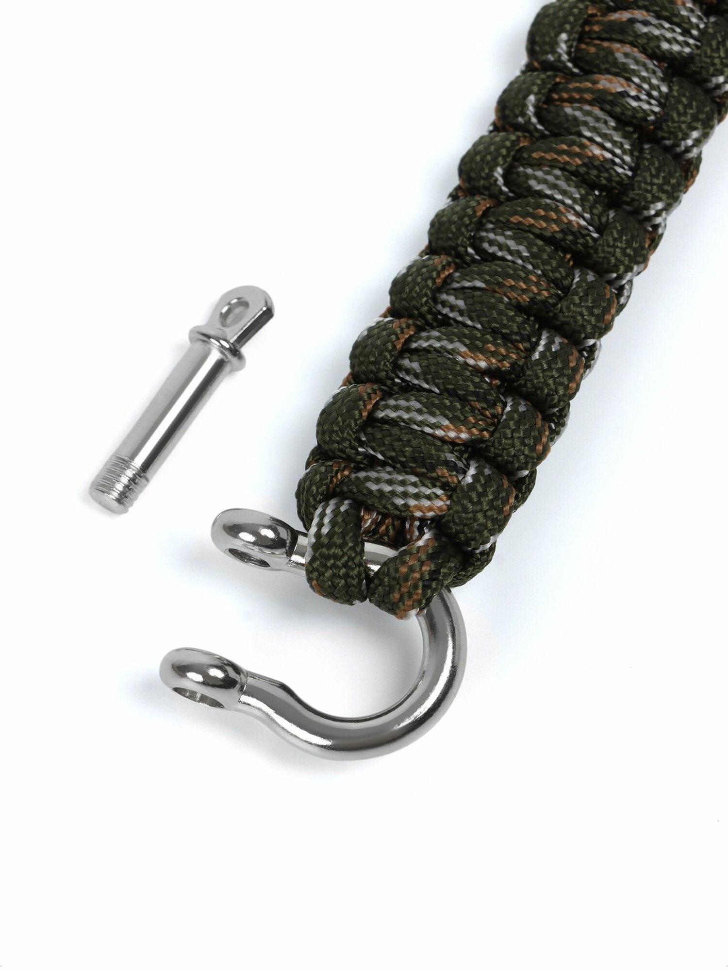 Браслет из паракорда, 25 см, лесной камуфляж