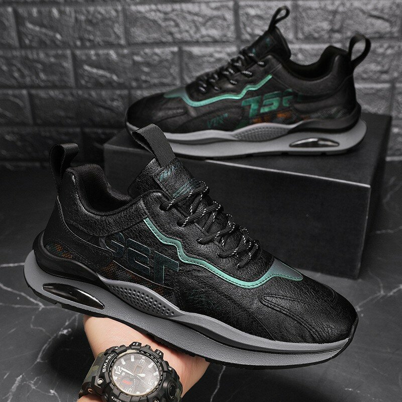 Мужская обувь больших размеров, новые модели на весну и осень, мужские кожаные спортивные кроссовки в стиле ретро, повседневная рабочая одежда для студентов и пап.