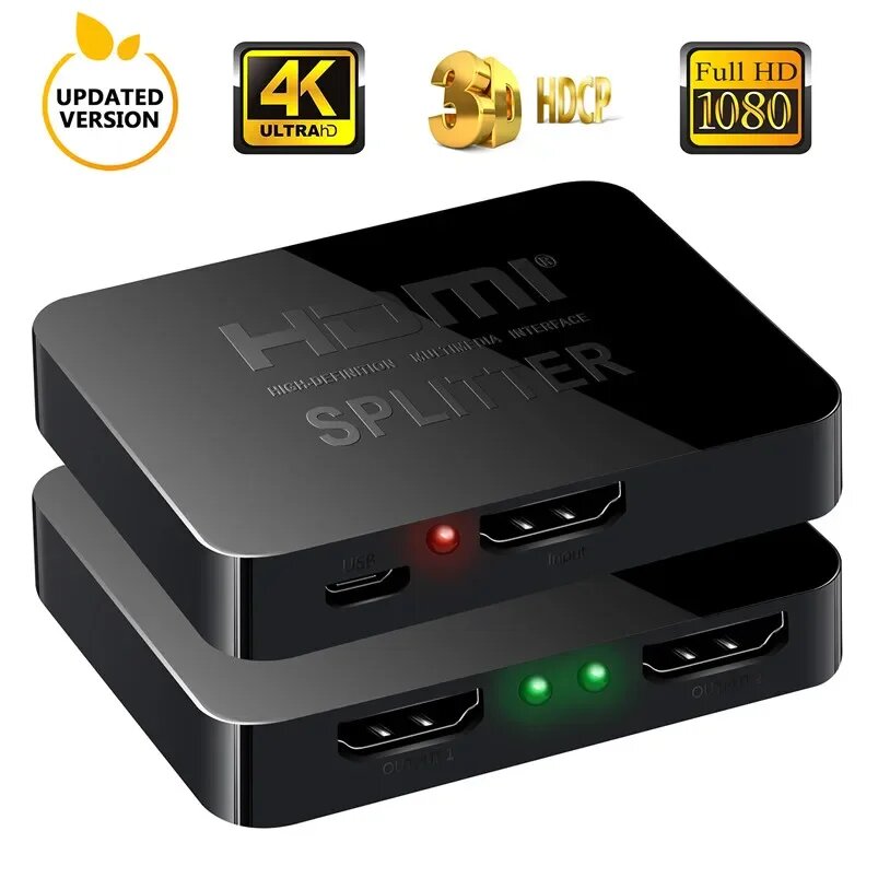 Duorem 4K HDMI разделитель 1 вход 2 выхода HDMI Splitter White