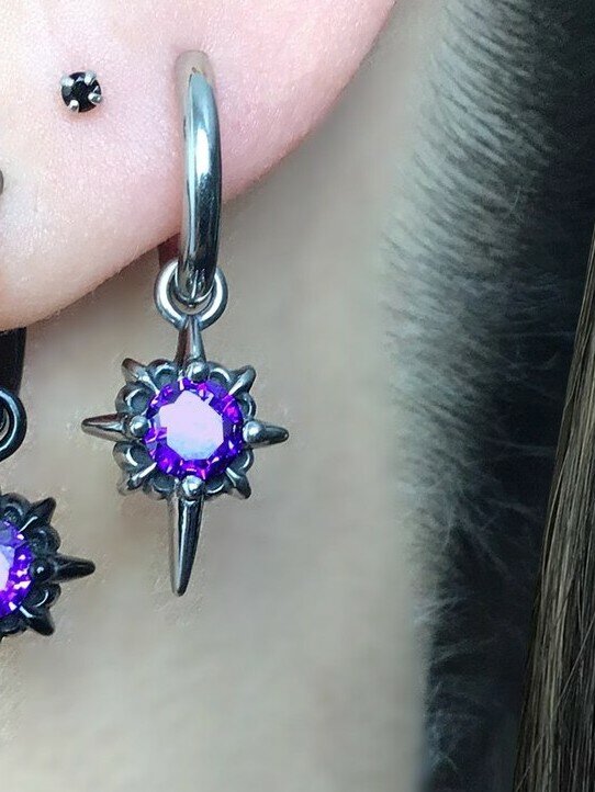 Серьги-трансформеры, славянский оберег, металл, фианит, искусственный камень