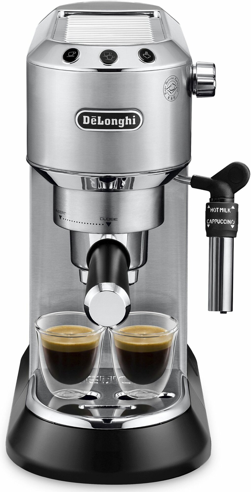 Кофеварка рожковая Delonghi EC685. M 1350Вт серебристый/черный