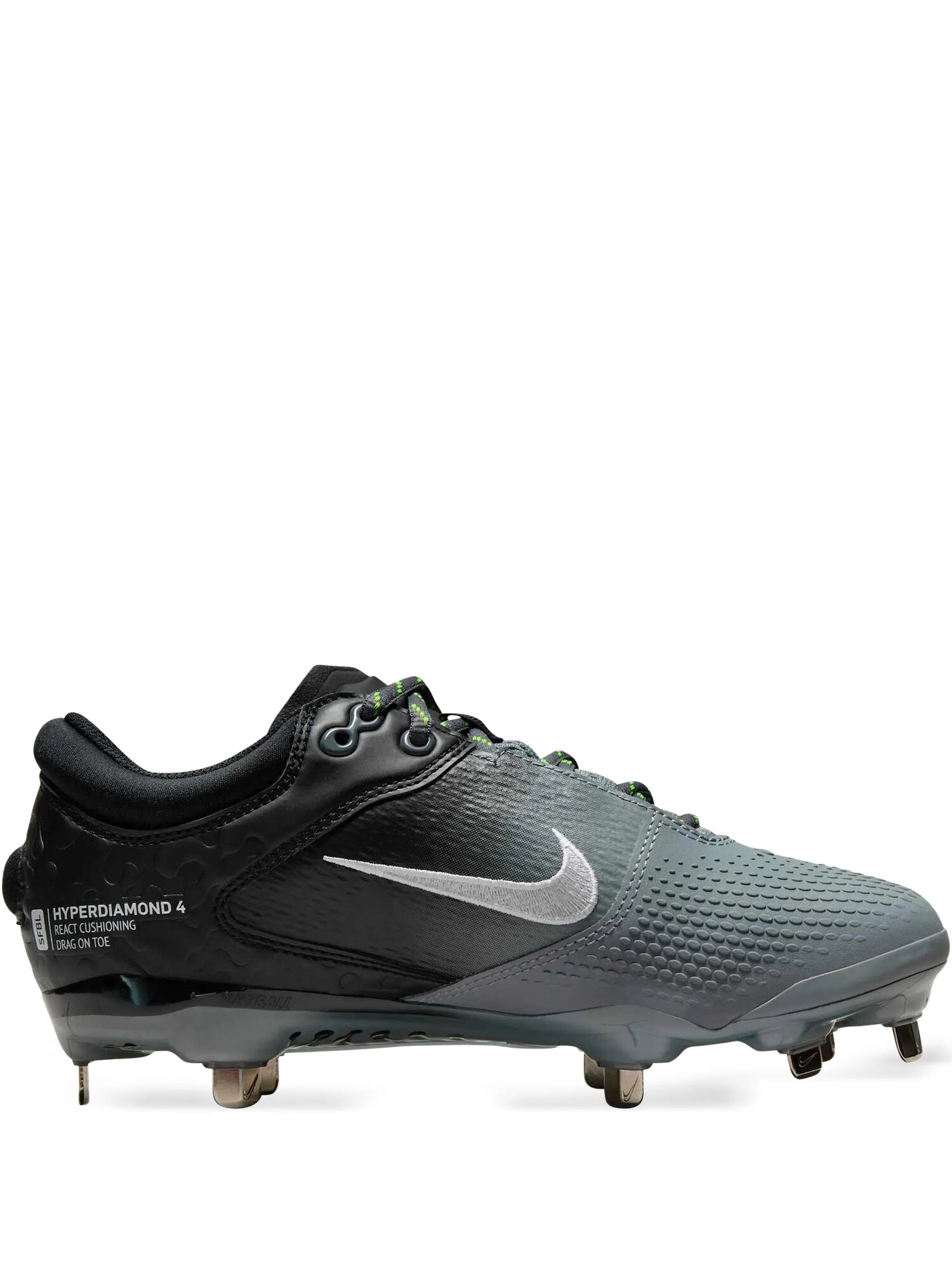 Кроссовки Hyperdiamond 4 Elite Black/Cool Grey/Volt/White