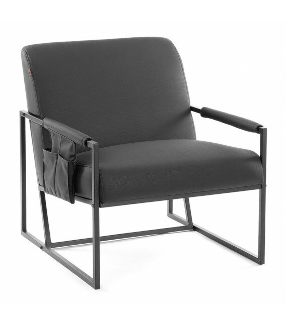 Кресло Charli LUX/Чарли Люкс экокожа, Sharp Черный, 70х80х82 см