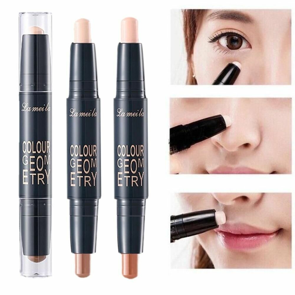 Двусторонний консилер-карандаш для контуринга лица, 3.6 г. Водостойкий, для скульптурирования и хайлайтинга. Создает эффект скульптурного лица.