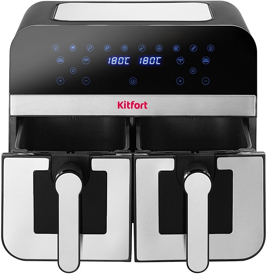 Аэрогриль Kitfort КТ-2273 серебристый/черный