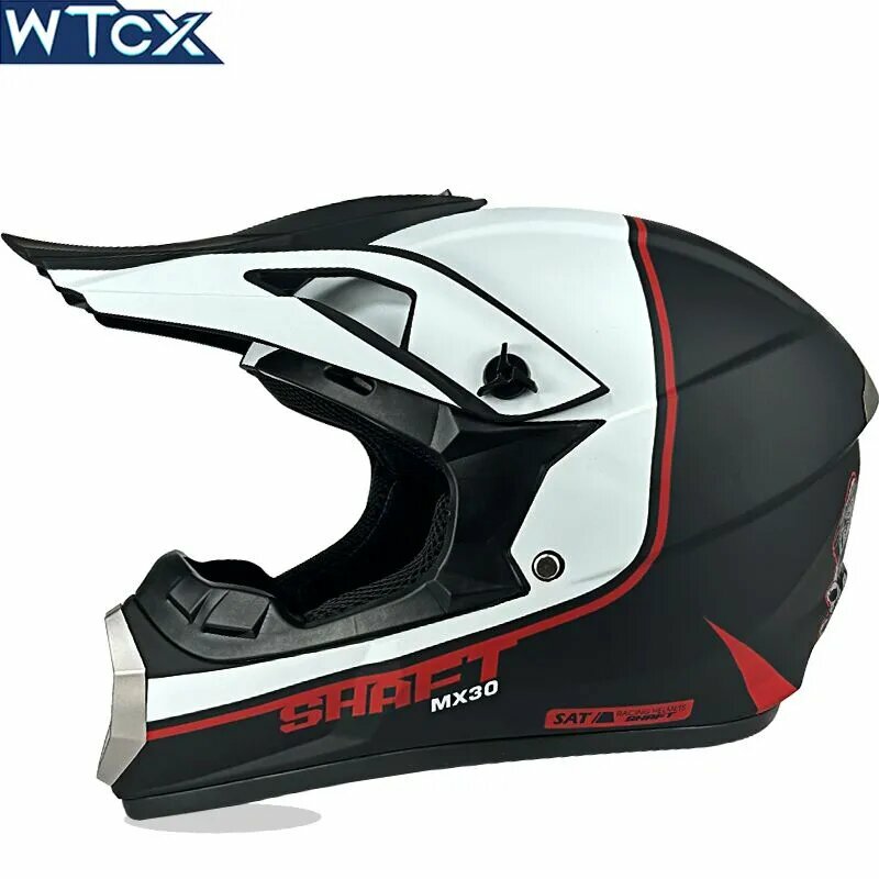 WTCX Мотошлем, цвет: белый, черный, размер: M