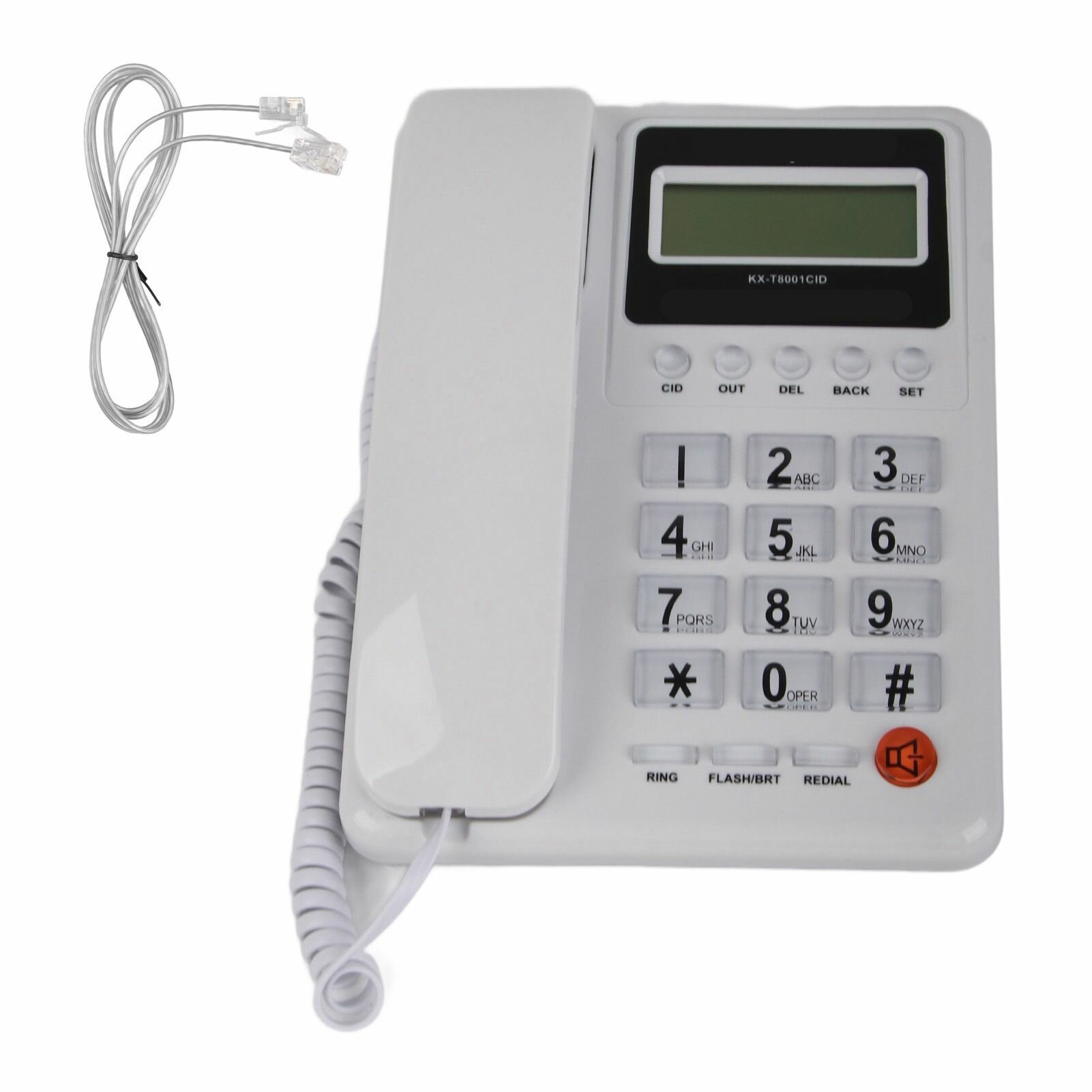 KXT8001CID Настольный проводной телефон с ЖК-дисплеем, FSK DTMF, функцией повторного набора, стационарный домашний телефон для гостиниц