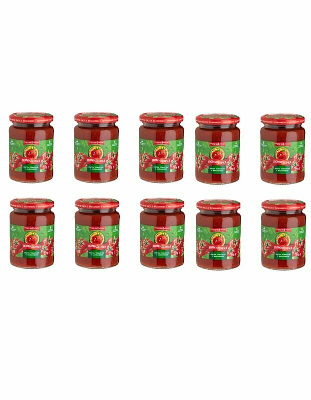 Помидорка Паста томатная с базиликом, 270 гр, 10 упаковок в коробке