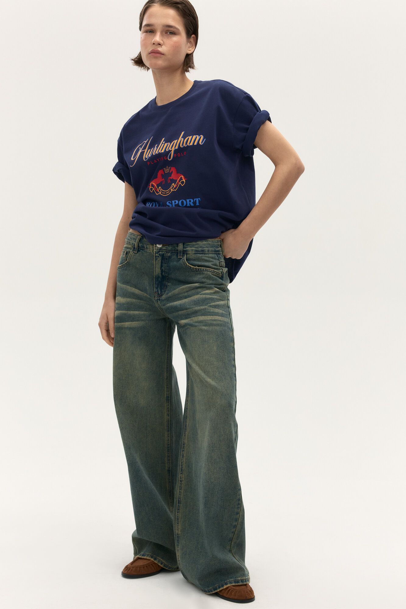 Джинсы широкие Woman Mix&Match 