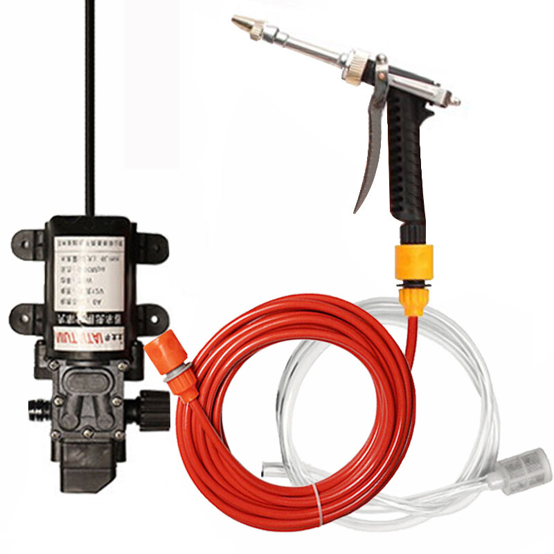Минимойка, 12В, 65Вт, подключение к водопроводу, черный/красный