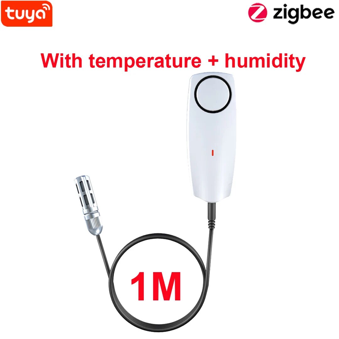 Датчик температуры и влажности Zigbee с проводом 1M, EU Plug