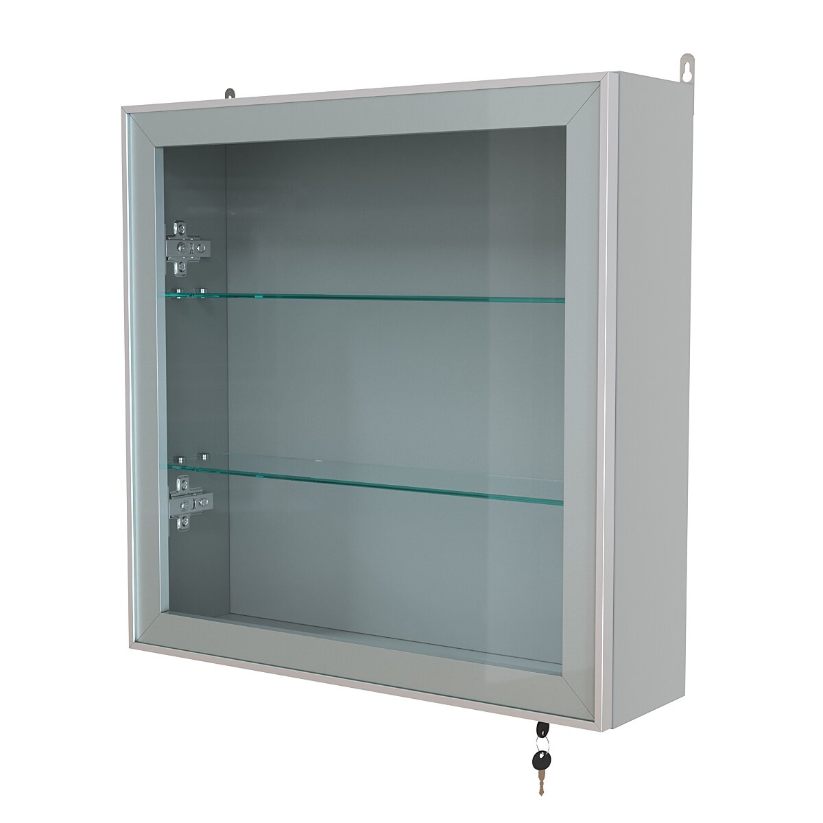 Витрина настенная №1-1А с прозрачными полками серии Collecto, Серый. Производитель товара - компания ТОБ.