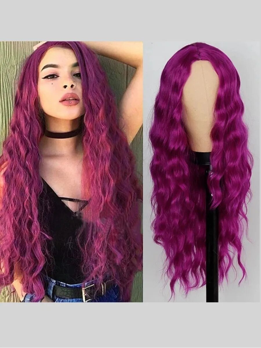 Модный длинный вьющийся парик