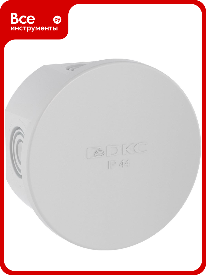 Ответвительная коробка DKC с кабельными вводами, IP44, д.65x35мм 53500R 93582