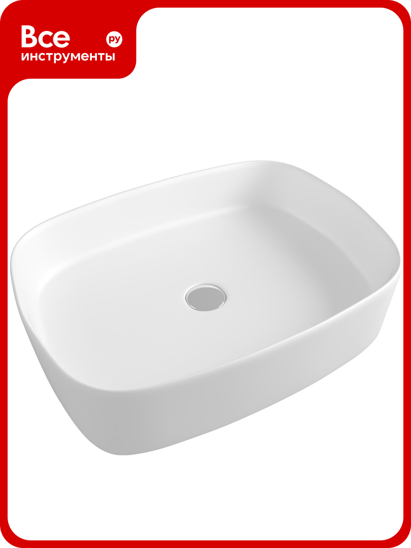 Раковина Teymi Solli 51 artceramic, накладная, белая T50209 ЦБ-00267355