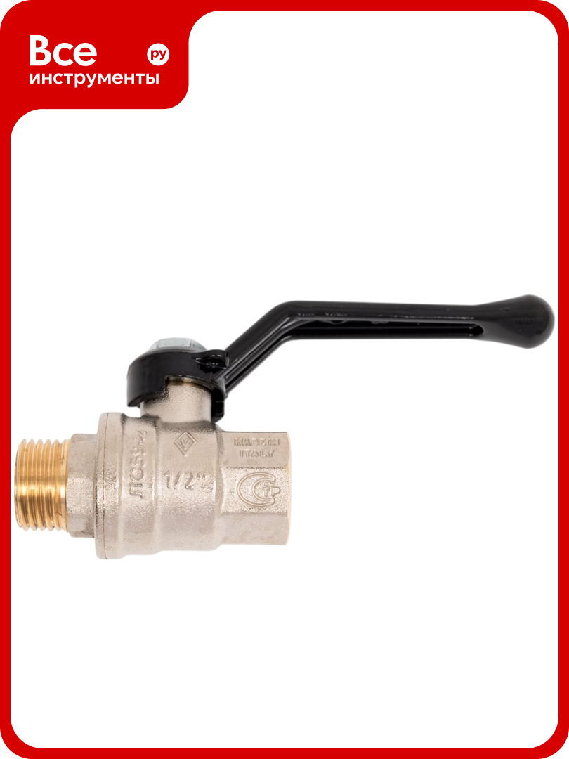 Шаровый кран Bugatti OREGON 1/2" в/н ручка артикул 3050062 ИС.081011 03050062, латунный