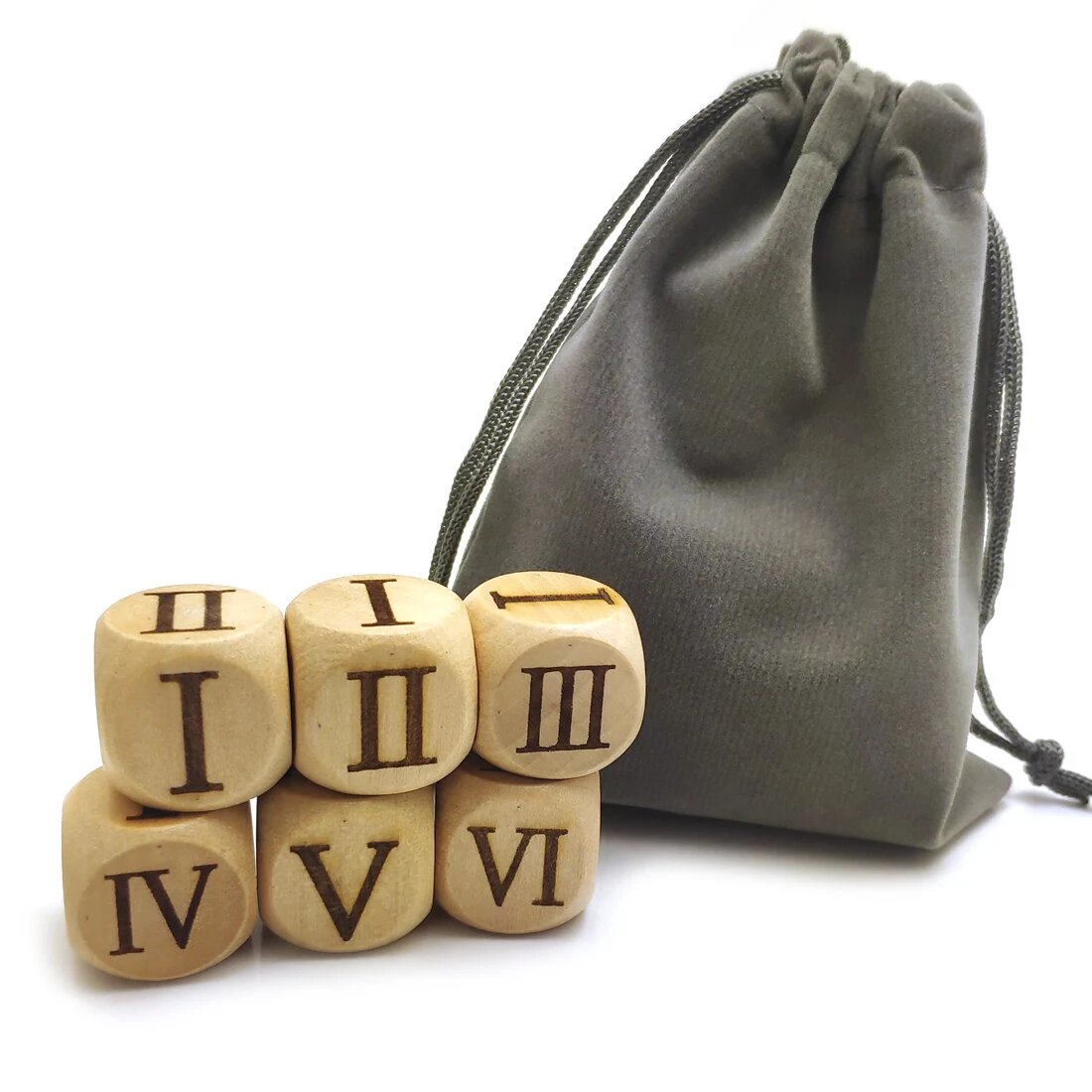 6 шт, деревянные игральные кости, 20 мм