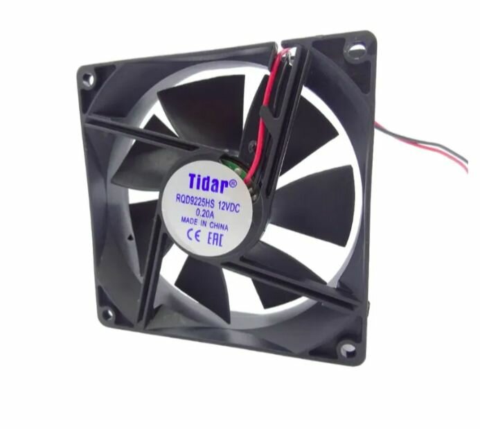 Вентилятор TIDAR 92x92x25, 9225, 12VDC, 0.20А, втулка