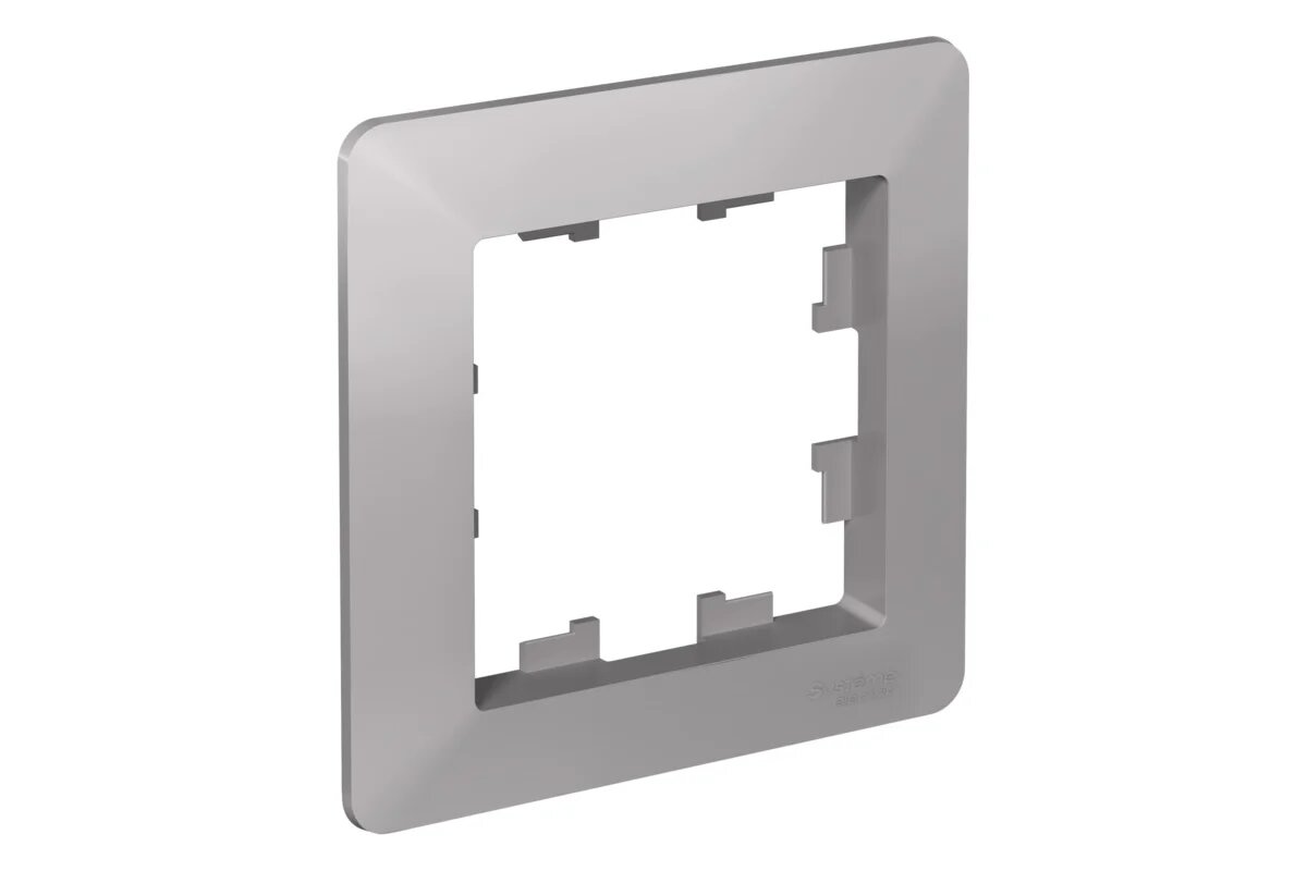 ATLASDESIGN AIR 1-постовая рамка из алюминия дымчатый черный ATN220301 для электрощита