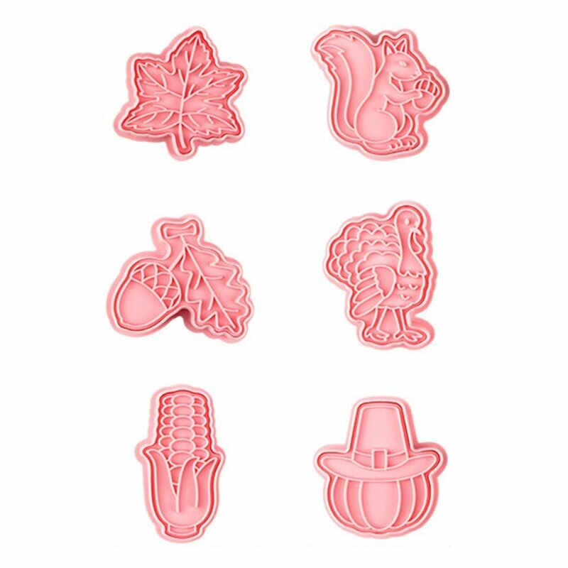 Пресс-Форма Для Кукурузного Печенья с Сосновой Шишкой на День Благодарения, Кленовый Лист