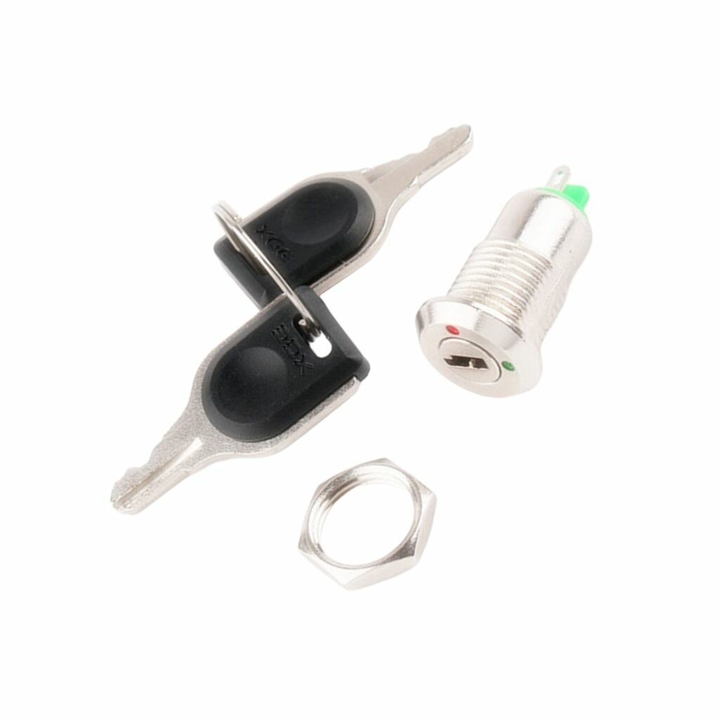 Автозапчасти, (1 комплект) Электронный выключатель 12 ММ с ключом, металлическая поворотная ручка переключателя