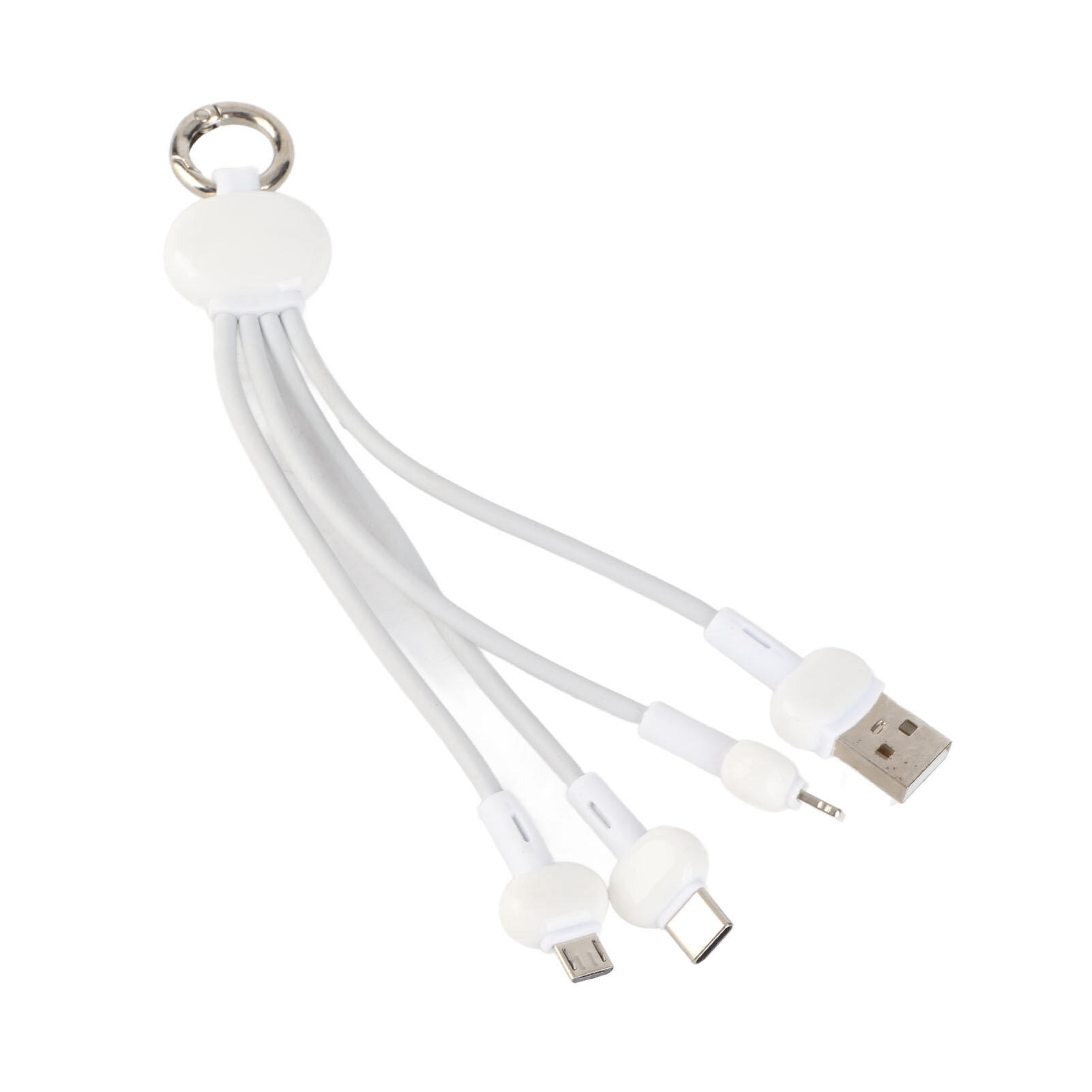 3 в 1 кабель передачи кабеля данных переносной жидкой гальки для брелок с убранным кабелем сетка