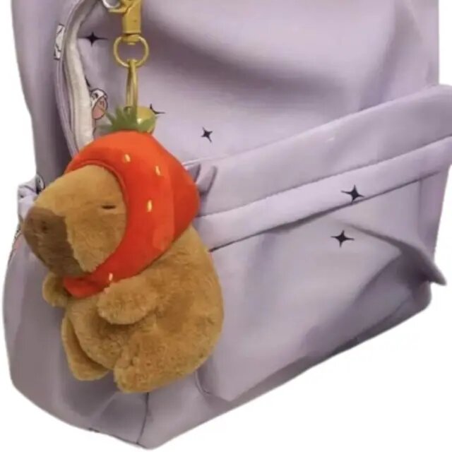 Милая игрушка-брелок в виде капибары, разноцветный мультяшный головной убор в виде капибары, кукла-капибара, мягкие игрушки, морская свинка