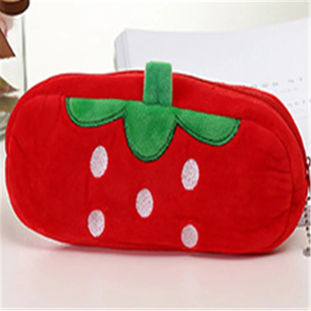 Фрукты, плюшевая игрушка - ключевая цепочка подарка плюшевая монетная кошелька Сумка кошелька, red, SKU02995
