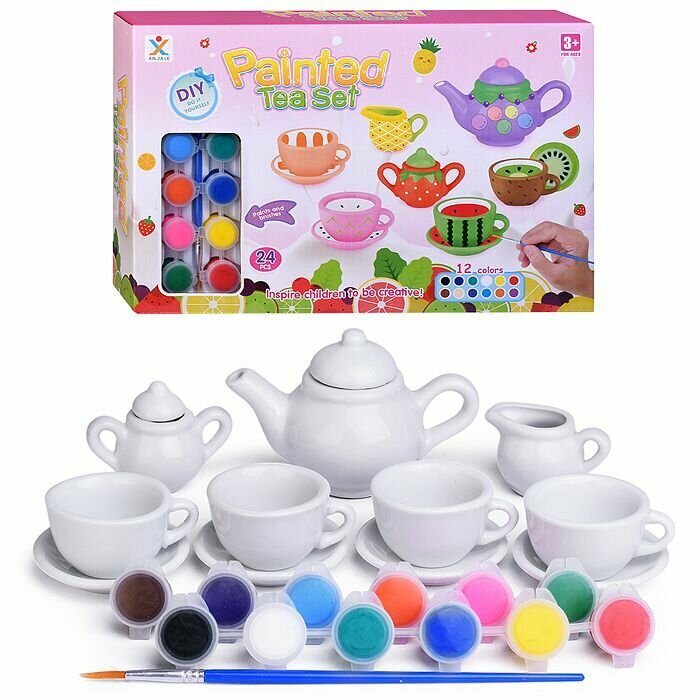 Набор для творчества Oubaoloon "Фруктики", посуда для росписи