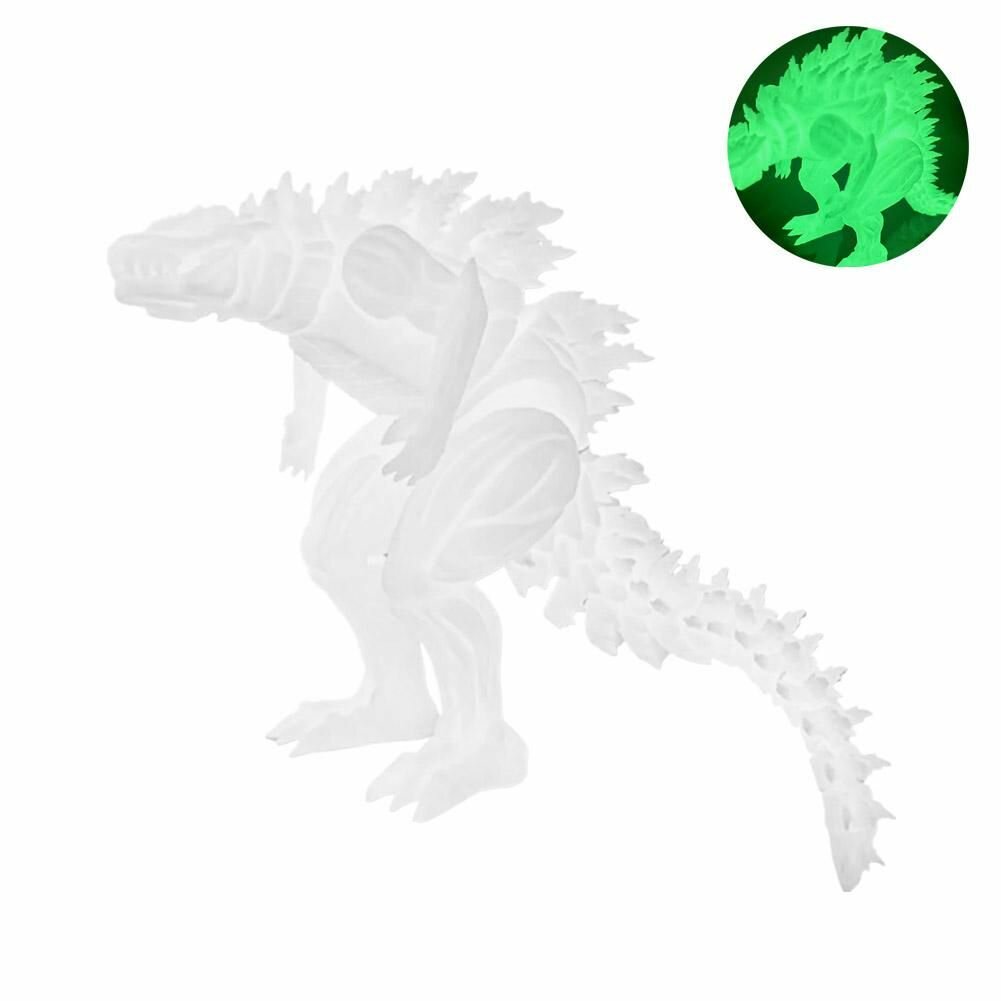 Игрушка-модель мускулистого монстра Годзиллы, напечатанная на 3D-принтере, Флуоресцентная версия