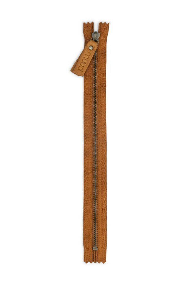 Muud QB-4492/Whisky/33.5cm Молния "Carin" металлическая, неразъемная, для сумки, 33.5 см, виски