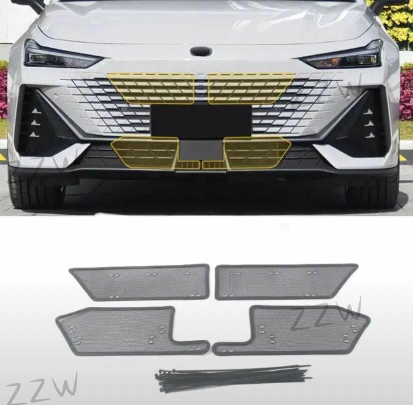 Защитная сетка под решетку радиатора Changan Uni-V / Чанган Юни-В 2023-2024 г. в.
