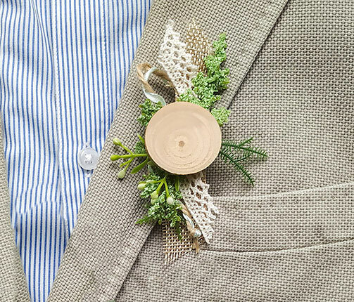 Бутоньерка для жениха "Природное чудо"